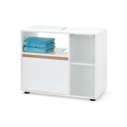 Tchibo - Waschbeckenunterschrank - 82x40x66cm - braun - Holz / Glas