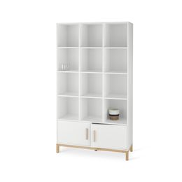 Tchibo - B&uuml;cherregal &raquo;Eklund&laquo; mit T&uuml;ren - 105,5x38x188cm - braun - Holz / Eichenholz / Filz