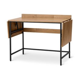 Tchibo - Erweiterbarer Schreibtisch aus Massivholz - 100x58x78,5cm - schwarz - Eichenholz / Metall