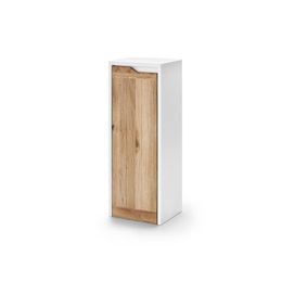 Tchibo - Beistellschrank mit T&uuml;r - 30,5x25x80cm - braun - Eichenholz / Glas