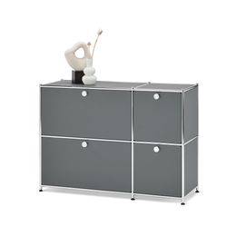 Tchibo - Sideboard &raquo;Cn3&laquo; mit 4 Klappen - 115,5x40x82,5cm - chrom - Stahl / Aluminium / Kunststoff