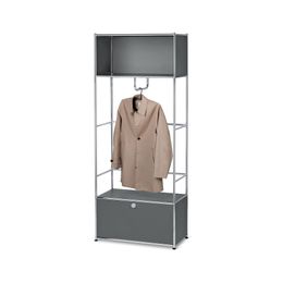 Tchibo - Garderobe Metall &raquo;Cn3&laquo; mit Klappfach - 77x40x194,5cm - chrom -