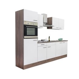 respekta Economy Leerk&uuml;chenblock - 270x60x205cm - braun - Holz / Metall / Edelstahl