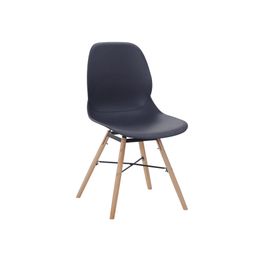 Tchibo - Stuhl &raquo;Amy&laquo; - 45x53,5x82cm - schwarz - Polypropylen / Buchenholz / Metall