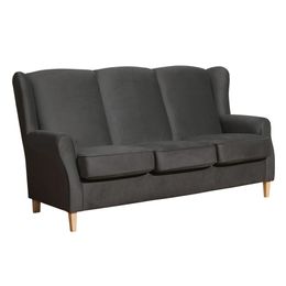 Tchibo - Max-Winzer -3-Sitzer-Sofa &raquo;Luke&laquo; - 193x86x103cm - anthrazit - Polyester / Holz / Buchenholz