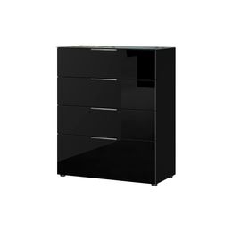Germania-Kommode &raquo;GW-Oakland&laquo; - 83x42x102cm - schwarz - Holz / Glas