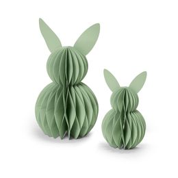 Tchibo - 2 Papier-Osterhasen - gr&uuml;n