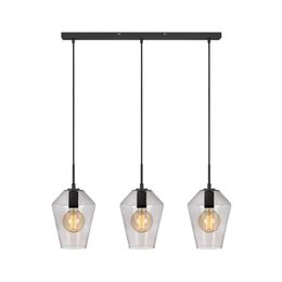Tchibo - Deckenleuchte &raquo;Retro&laquo; - 78,5x18,5x35,5cm - schwarz - Glas / Metall