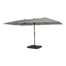 Leco Doppel-Sonnenschirm* - 158x16x45cm - hellgrau -