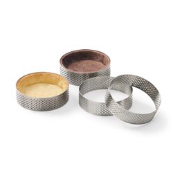 Tchibo - 4 Edelstahl-Backringe - silber