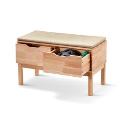 Tchibo - Sitzbank mit Schubladen - 80x40x49,5cm - grau - Holz / Polyester