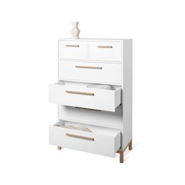 Tchibo - Highboard &raquo;Eklund&laquo; mit Schubladen - 80x38x130,5cm - braun - Holz / Eichenholz / Filz