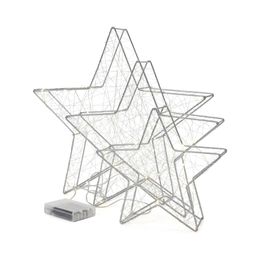 Tchibo - 3 LED-Dekosterne - silber