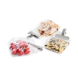 Tchibo - 3 Edelstahl Aroma-Clips - silber