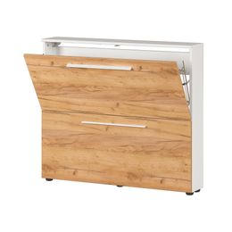 Tchibo - Schuhschrank &raquo;Wildomar 3883&laquo; - 100x19x85cm - braun - Holz / Metall