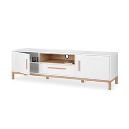 Tchibo - Lowboard &raquo;Eklund&laquo; mit T&uuml;ren und offenem Fach - 175x42x50cm - braun - Holz / Eichenholz / Filz