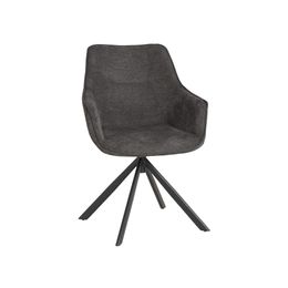 DeVries Diningsessel &raquo;San Carlo&laquo; - 57x67x87cm - dunkelgrau - Polyester / Metall