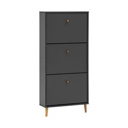 Tchibo - Schuhschrank &raquo;Bjarne&laquo; - 59,8x19,5x131cm - anthrazit - Holz / Eichenholz / Metall