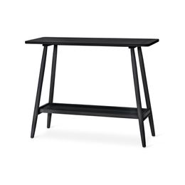 Tchibo - Konsolentisch mit 2 Ebenen - 100x37x79cm - schwarz - Akazienholz / Polypropylen / Stahl