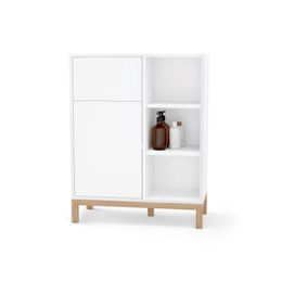 Tchibo - Bad-Sideboard - 70,5x35,5x90,5cm - wei&szlig; - Holz / Eichenholz / Holz