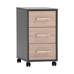 Tchibo - Rollcontainer &raquo;Metz&laquo; - 32,6x39,1x59,7cm - silber - Holz / Metall / Kunststoff
