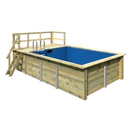 Karibu Rechteck-Gartenpool-Set &raquo;Modell 2&laquo; - blau