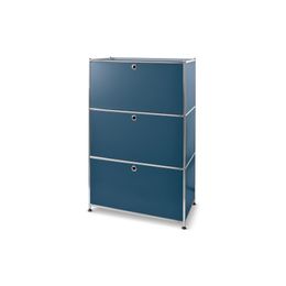Tchibo - Regal Metall &raquo;Cn3&laquo; mit 3 Klappenf&auml;chern - 77x40x120,5cm - chrom - Stahl / Aluminium / Kunststoff