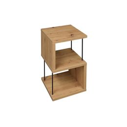 Tchibo - Standregal - 33x33x65cm - schwarz - Holz / Eichenholz / Metall