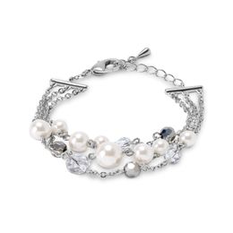 Tchibo - Armband verziert mit Glasperlen und Glaskristallen - silber