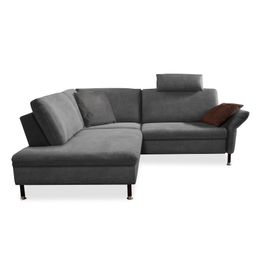 Tchibo - Ecksofa &raquo;Jonas&laquo; - 252x207x108cm - silber - Polyester / Polyamid / Holz