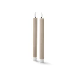 Tchibo - 2 LED-Echtwachs-Stabkerzen - creme