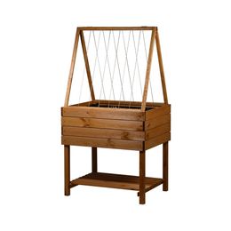Tchibo - Hochbeet Kubus - 58x78x146cm - braun - Kiefernholz / Jute