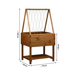 Tchibo - Hochbeet Kubus - 58x78x146cm - braun -