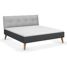 Rauch Bett &raquo;Skandi&laquo; - 193x219x109cm - grau - Holz