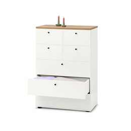 Tchibo - Schubladenkommode &raquo;Bekeson&laquo; - 80,5x45x119,5cm - schwarz - Holz / Echtholzfurnier / Eichenholz