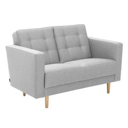 Tchibo - 2-Sitzer-Sofa &raquo;Janny&laquo; - 128x83x81cm - hellgrau - Polyester / Holz / Eschen-Massivholz