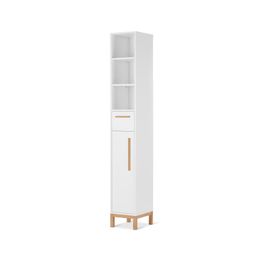 Tchibo - Bad-Hochschrank &raquo;Eklund&laquo; mit offenem Fach - 29,5x35x190,5cm - braun - Holz / Eichenholz