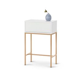 Tchibo - Konsolen-Beistelltisch mit 1 Schublade - 52x30x80cm - wei&szlig; - Stahl / Holz / Holz