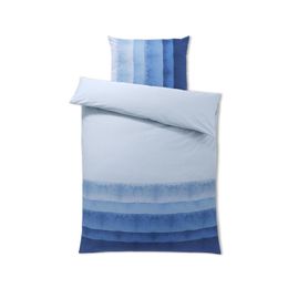 Tchibo - Satin-Wendebettw&auml;sche - blau