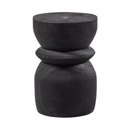 Tchibo - Woood Hocker &raquo;Bikkel&laquo; - 30x30x42cm - schwarz - Holz