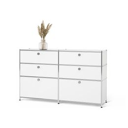 Tchibo - Kommode Metall &raquo;Cn3&laquo; mit 6 Schubladen - 152x40x84,5cm - chrom - Stahl / Aluminium / Kunststoff