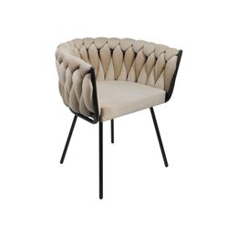 Eglo Stuhl &raquo;Manambolosy&laquo; - 63x54x106cm - schwarz - Polyester / Schaumstoff / Metall