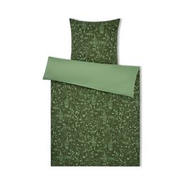 Tchibo - Microfaser-Flanellbettw&auml;sche - dunkelgr&uuml;n