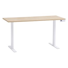 Tchibo - H&ouml;henverstellbarer Schreibtisch &raquo;Arezzo&laquo; - 138x60x72,7cm - braun - Holz / Metall