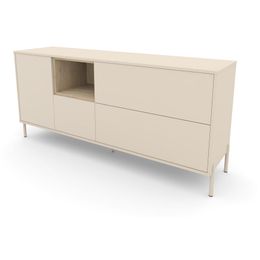 Roba Sideboard &raquo;Hygge&laquo; mit 1 T&uuml;r - 165x43x76cm - gr&uuml;n - Holz / Metall / Acryl