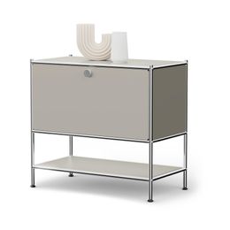 Tchibo - Sideboard Metall "CN3" mit 1 Klappenfach - 77,5x40x71,5cm - hellgrau - Stahl / Aluminium / Kunststoff