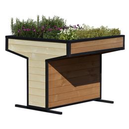 Tchibo - Hochbeet - 112x112x94cm - schwarz - Kiefernholz