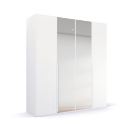 Rauch Kleiderschrank &raquo;Purisma&laquo; mit umfangreicher Innenausstattung und Spiegel - 201x61x223cm - wei&szlig; - Holz / Holz