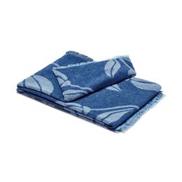 Tchibo - Wohndecke mit Fransen - blau
