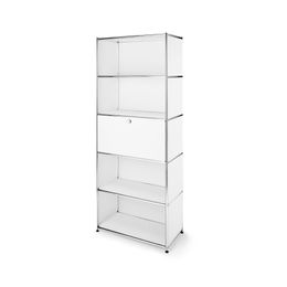 Tchibo - Hohes Regal Metall &raquo;Cn3&laquo; mit Klappenfach - 77x40x194,5cm - chrom - Stahl / Aluminium / Kunststoff